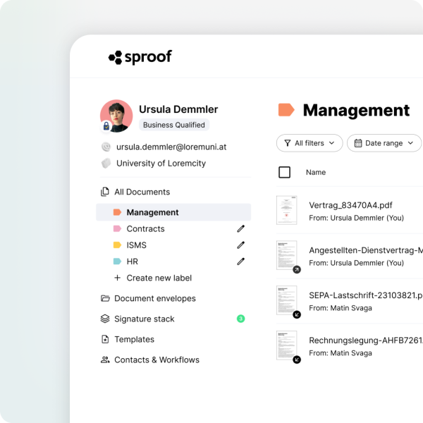 Digital Signature & Workflow - sproof sign